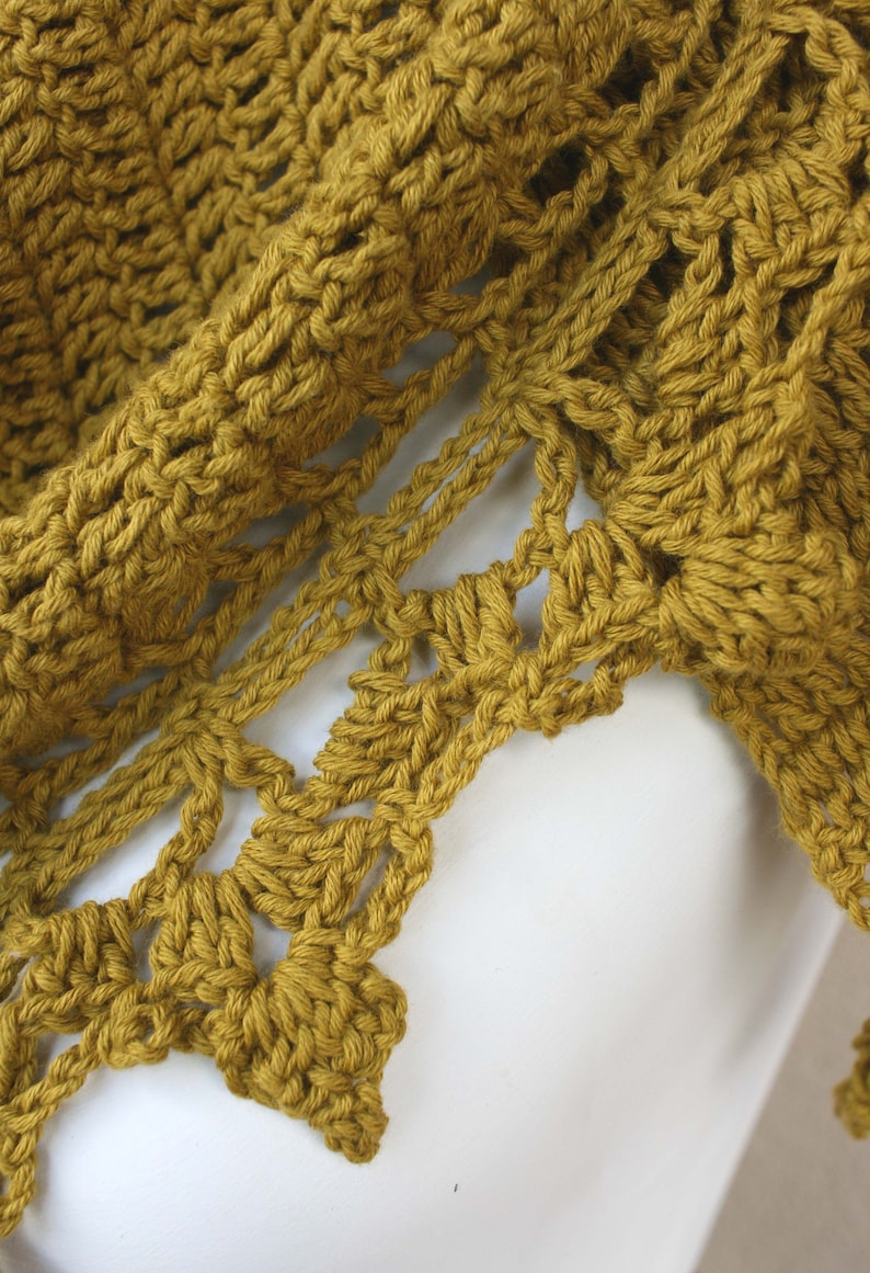 Olive Leaf Shawl PATTERN ONLY - Etsy