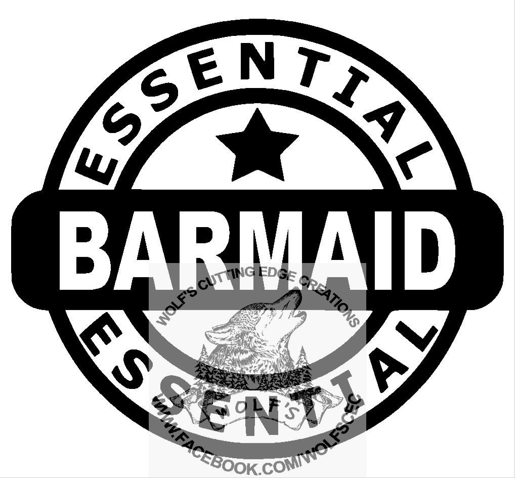Essential Barmaid Design Svg Dxf Png Download Cricut Laser - Etsy