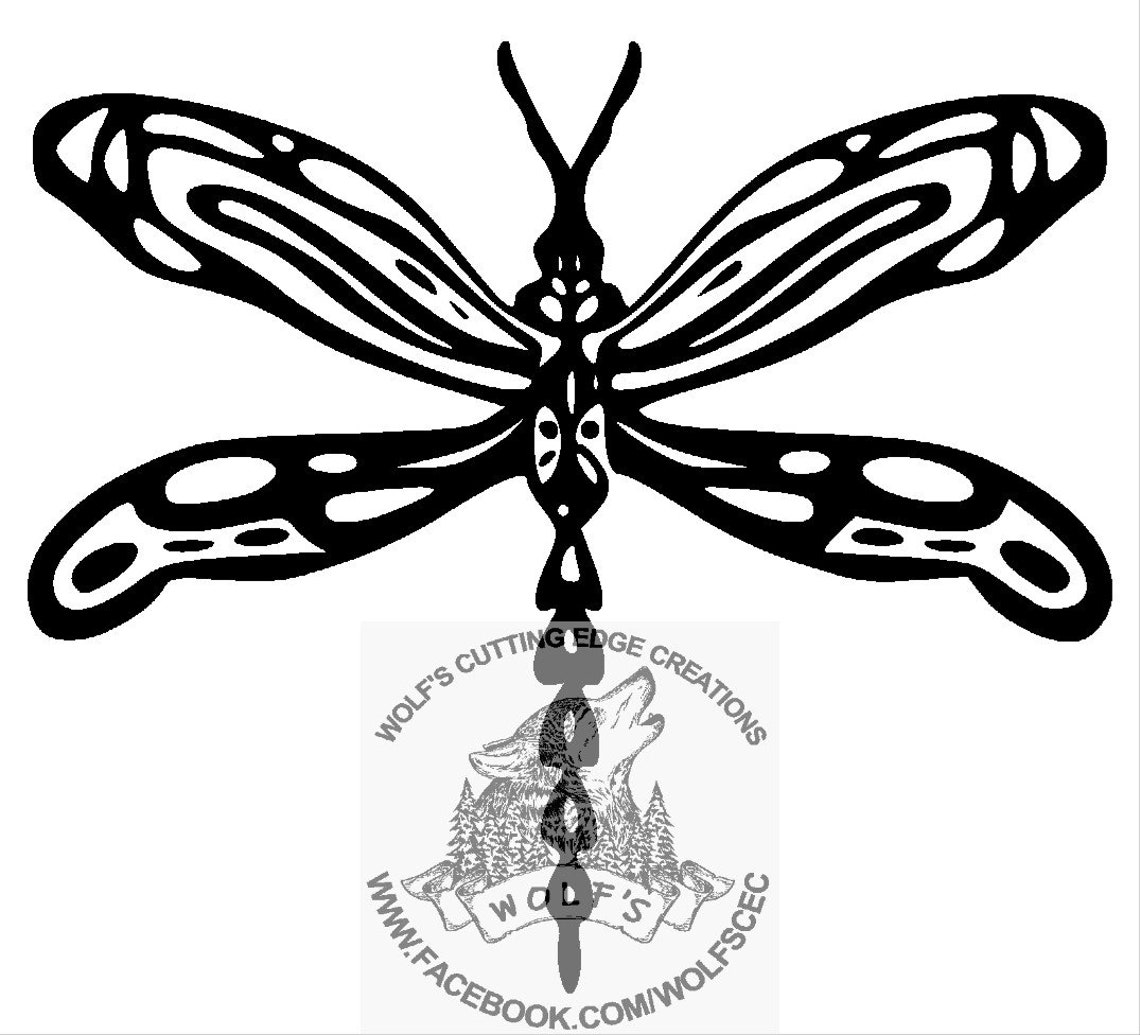 Dragonfly 3 Design Svg Dxf Vector Cnc Laser Cricut - Etsy