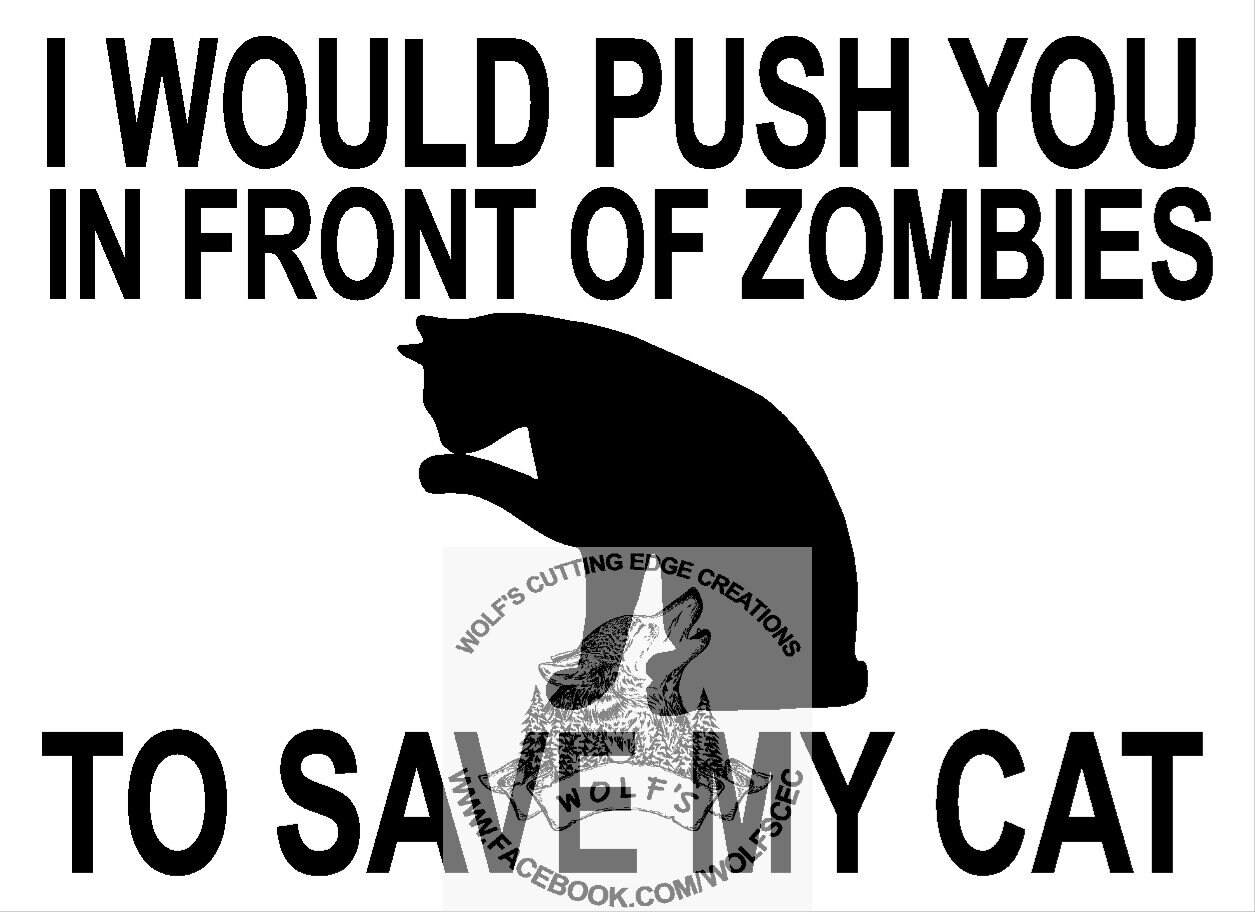 Zombie Push Design Svg Dxf Png Download Cricut Laser Cnc 2020 - Etsy