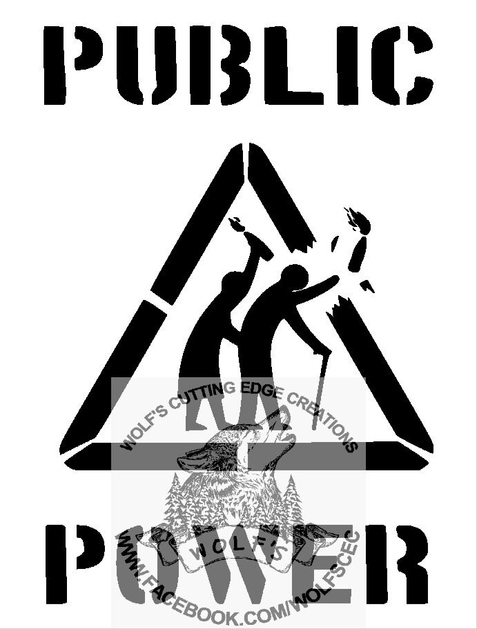 Public Power Design Svg Dxf Png Download Cricut Laser 2020 | Etsy