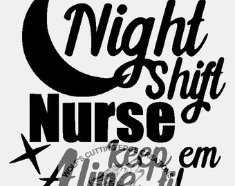 Night Shift Svg | Etsy