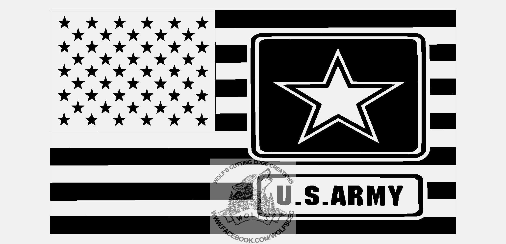 Us Army Logo With Flag