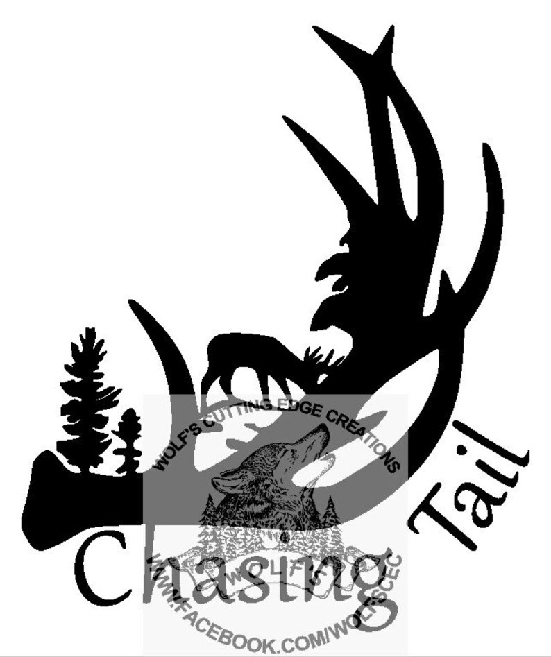 Chasing Tail Design Svg Dxf Vector Cnc Laser Cricut Download - Etsy