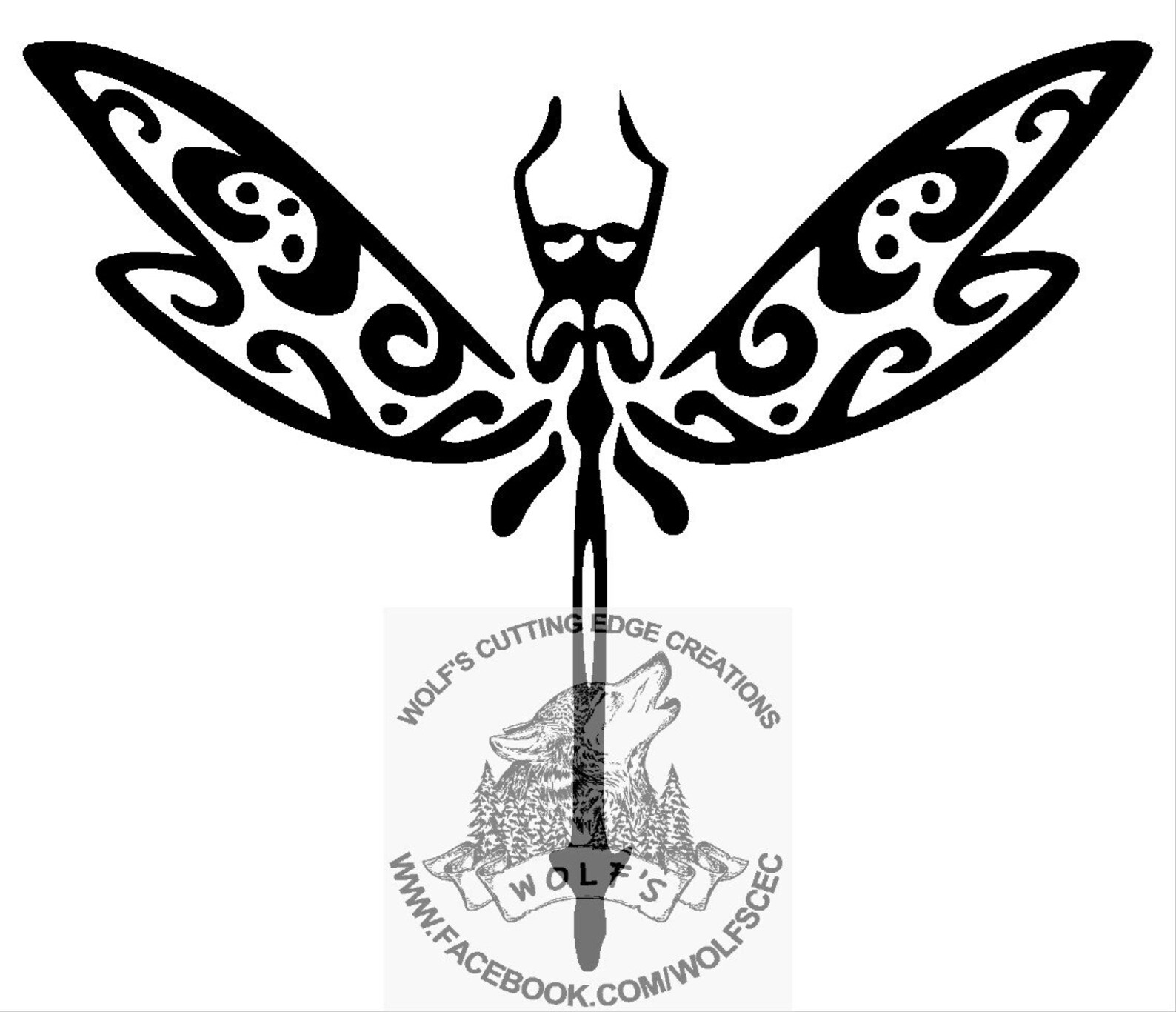 Dragonfly 1 design svg dxf vector cnc laser cricut | Etsy