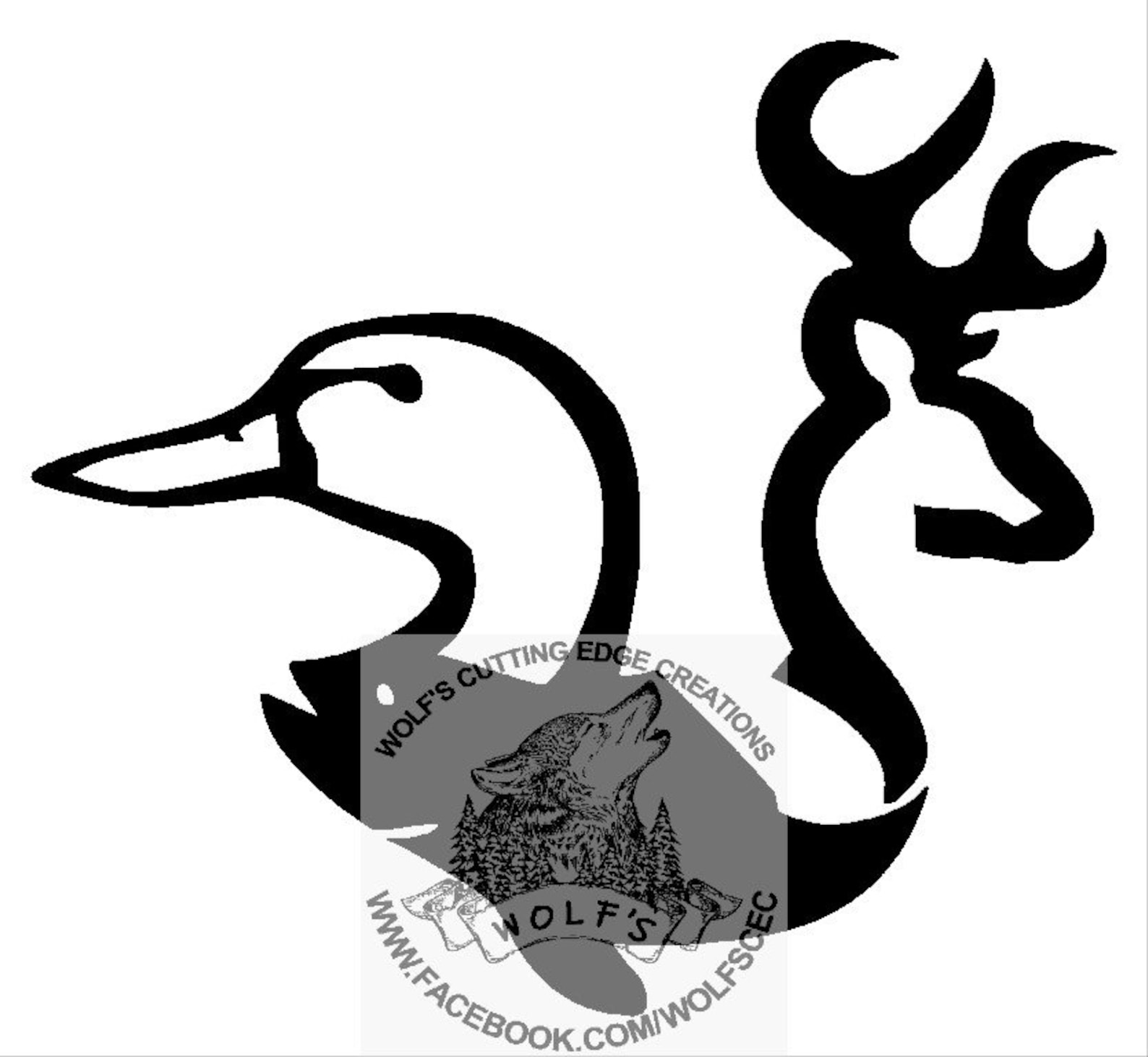 Duck Fish and Deer Design Svg Dxf Vector Cnc Laser Cricut | Etsy