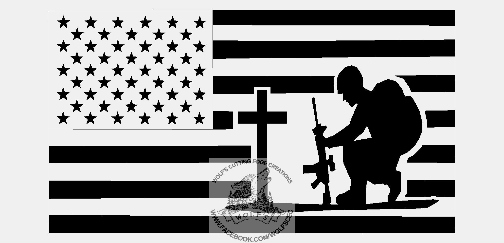 Fallen Soldier Us Flag Drawing