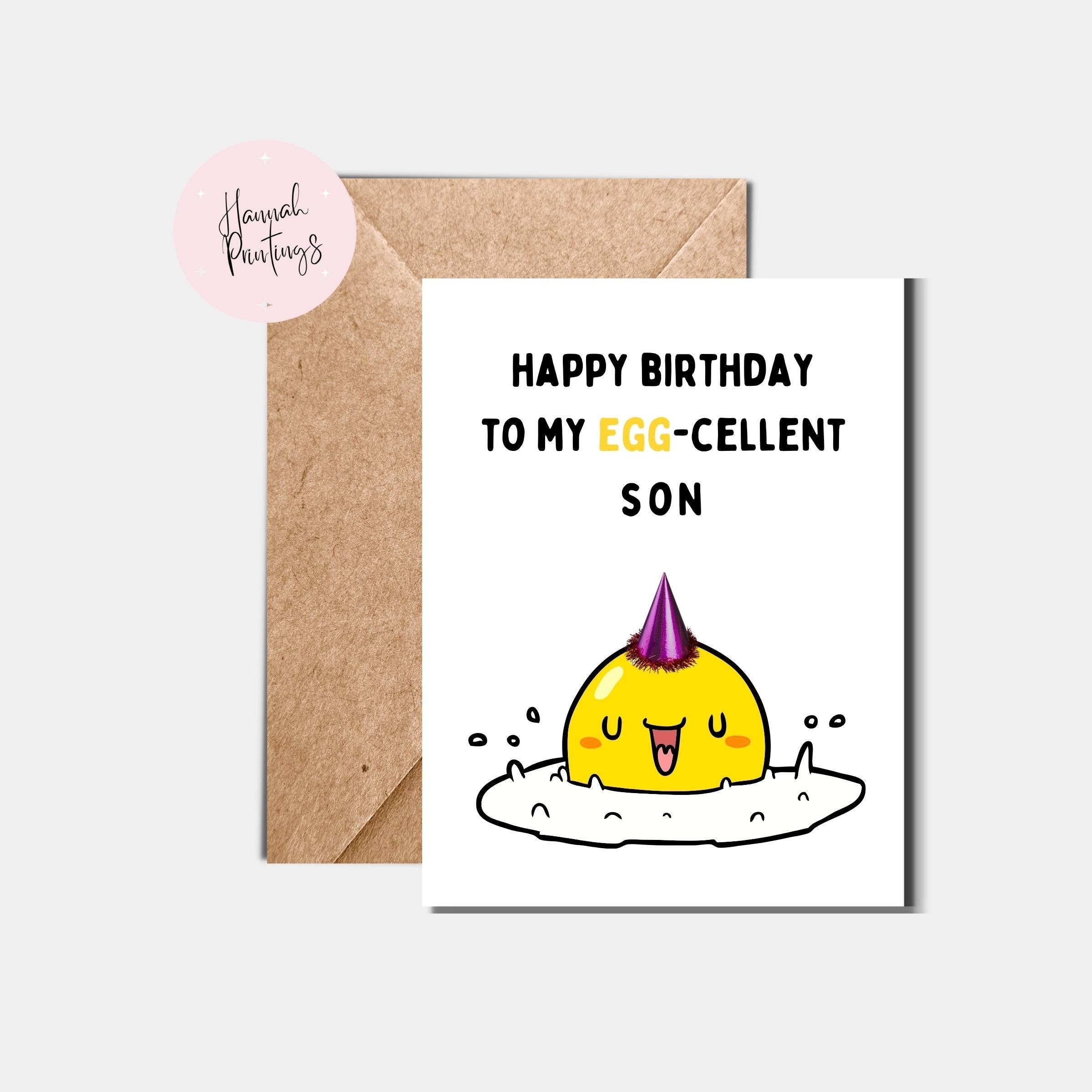 Card Happy Birthday to My Egg-cellent custom Adorable - Etsy