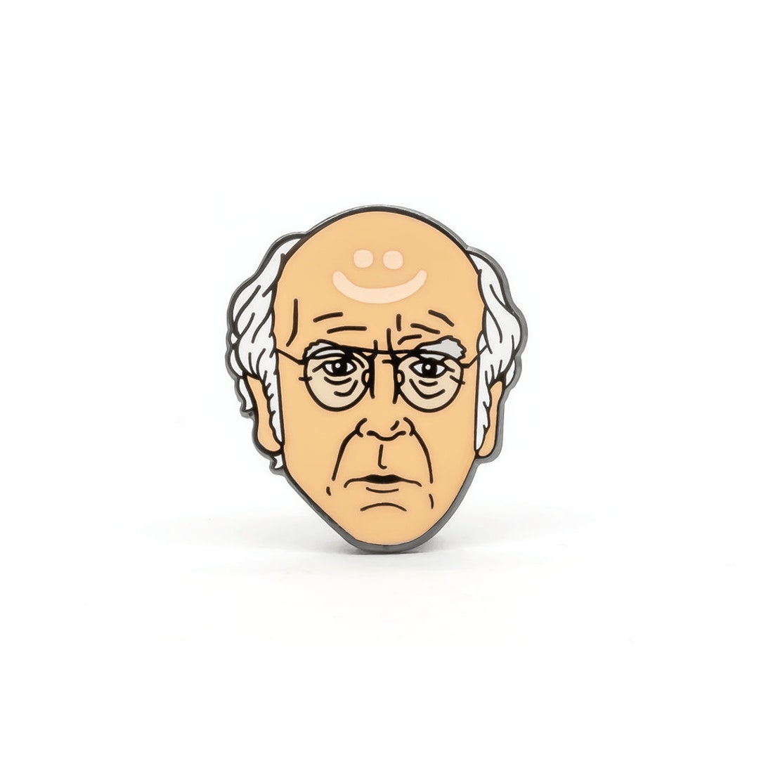 Larry David Smiley Sunburn Enamel Pin - Etsy