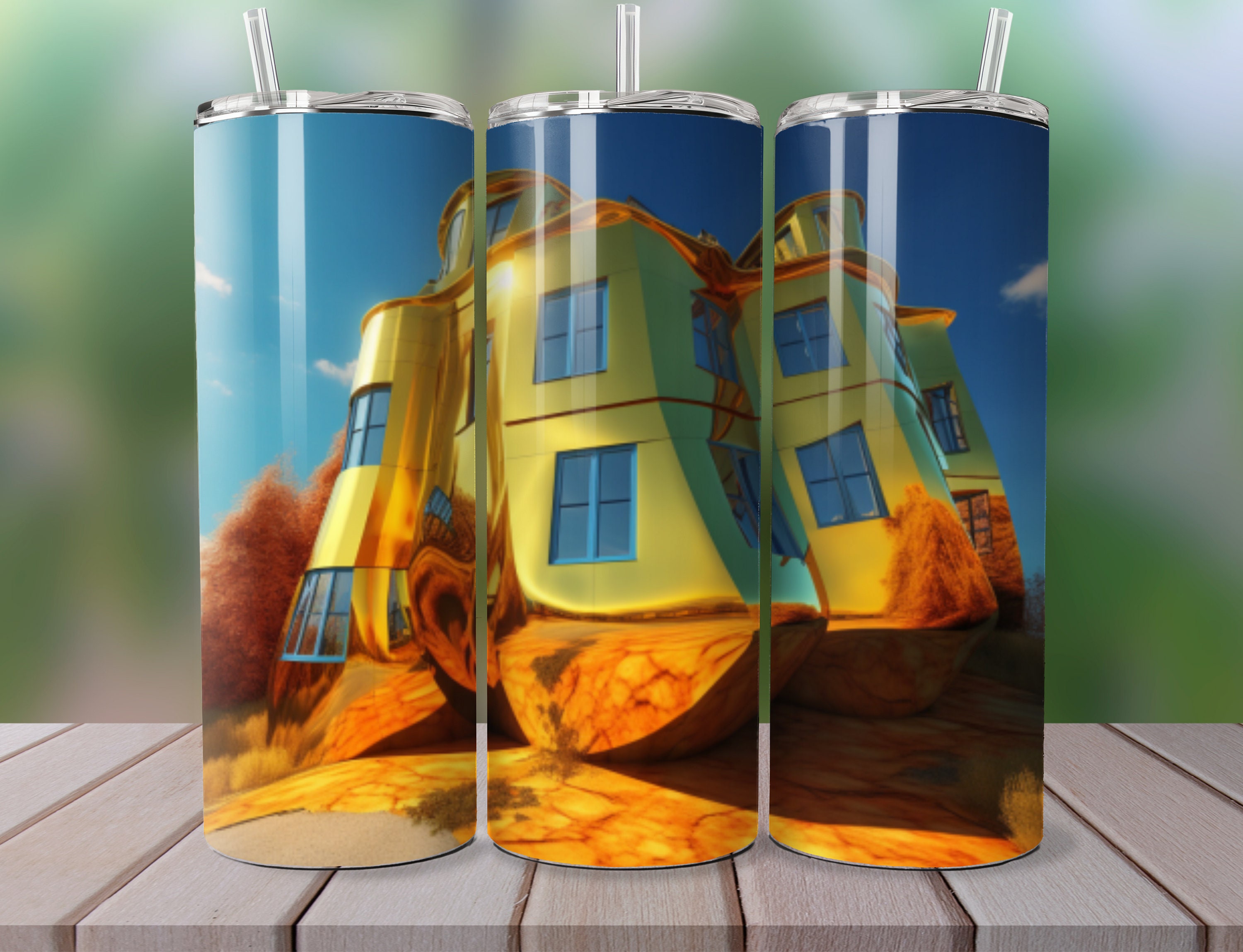 DALI House 20oz Skinny Tumbler Template Digital Template - Etsy