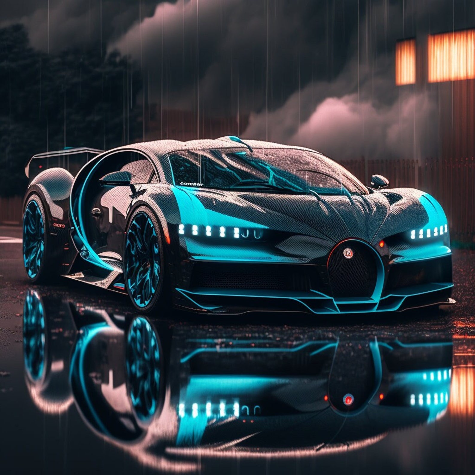 Bugatti AI Digital Download, Bugatti AI Neon, Bugatti Beauty, Hyper Car ...