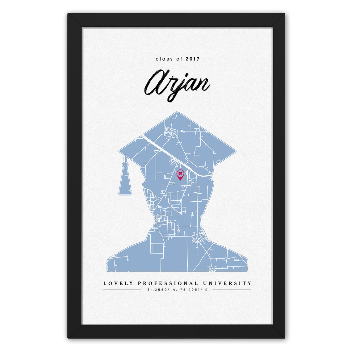 Personalized Graduation/convocation Day Memory Map for Teens - Etsy