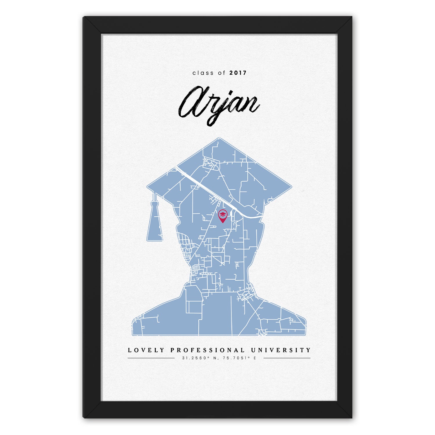 Personalized Graduation/convocation Day Memory Map for Teens - Etsy