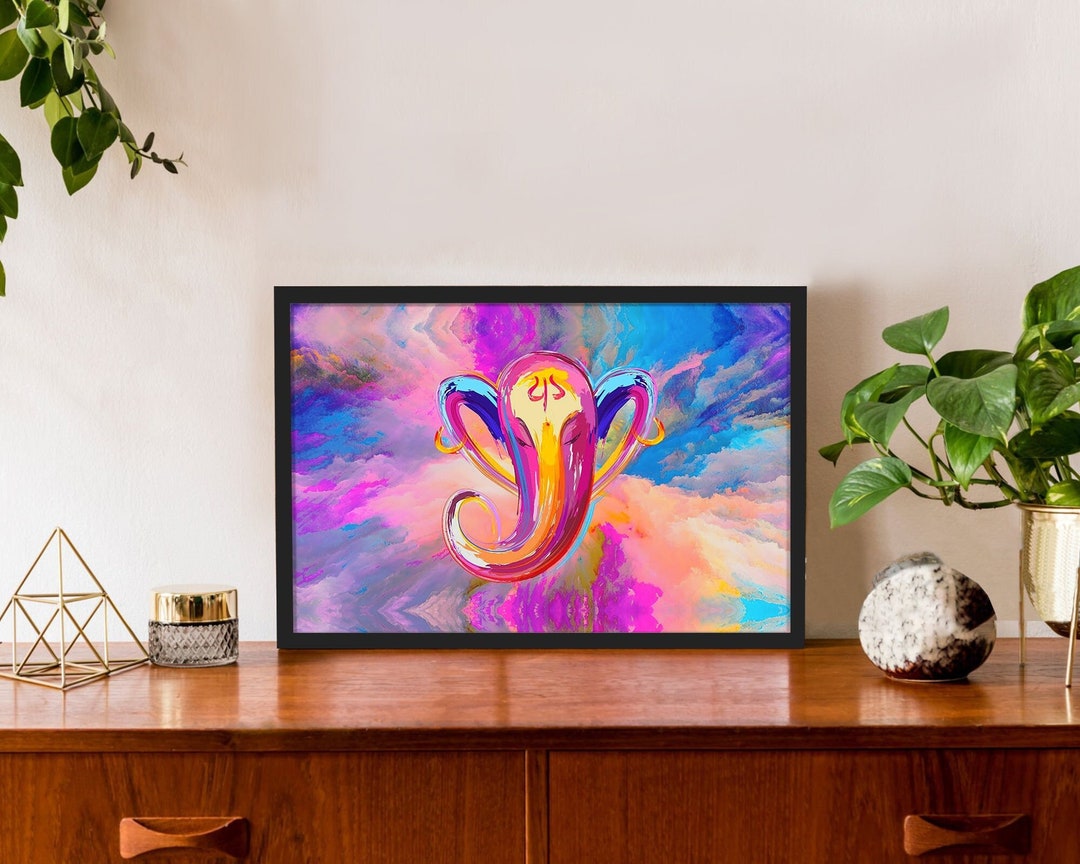 Glowing Face Artwork of Ghanpati Bappa by Ritwika's Start Your Day With ...