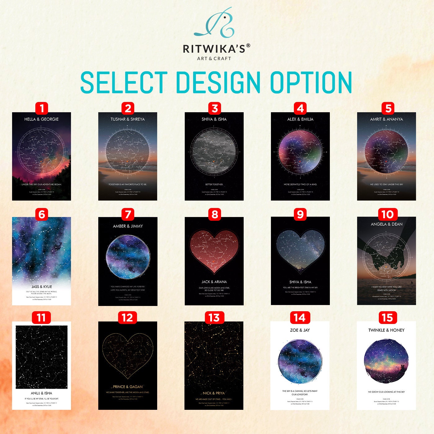 Customized Star Map Constellation Map on Certain Date Night Sky ...