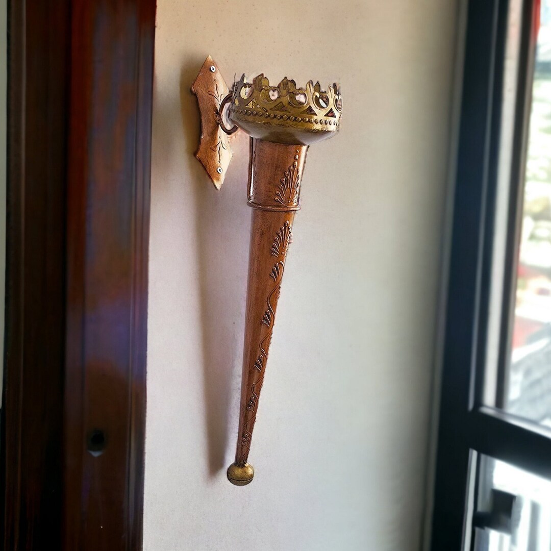 Hand Forged Decorative Fire Torch Medieval Viking Vibe - Etsy Canada