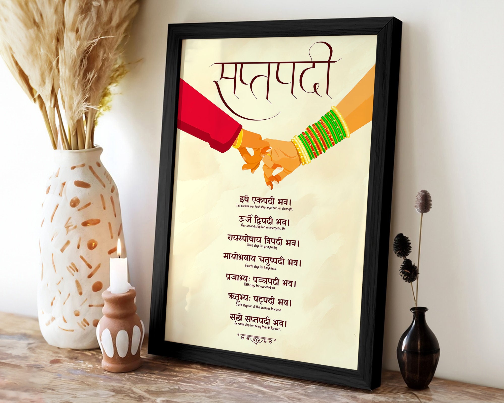 Footprints of Forever: Ritwika's Saptpadi Artwork Seven Steps of ...