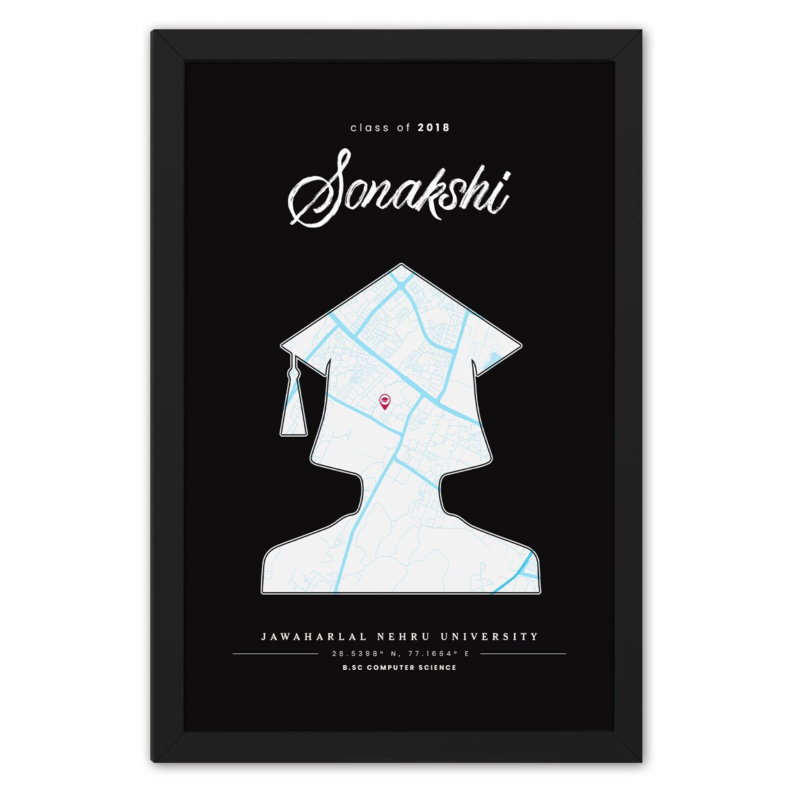 Personalized Graduation/convocation Day Memory Map for Teens - Etsy