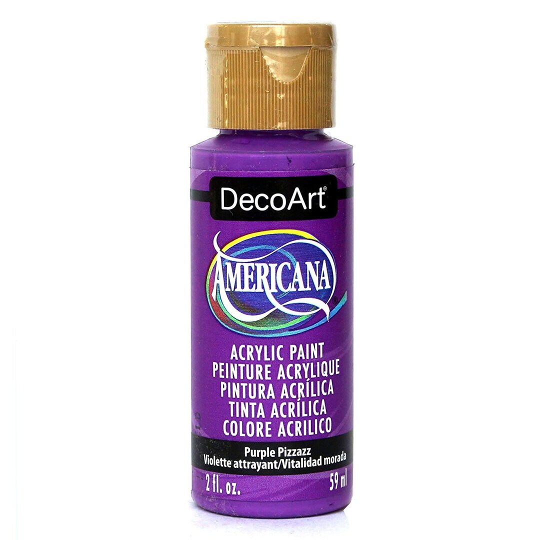 2 Oz. Purple Pizzazz Color Acrylic Paint. 59 Ml. Americana Decoart ...