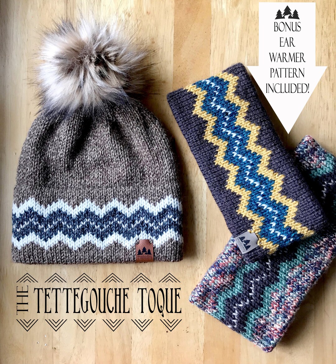 The Tettegouche Toque With Bonus Ear Warmer Pattern - Etsy