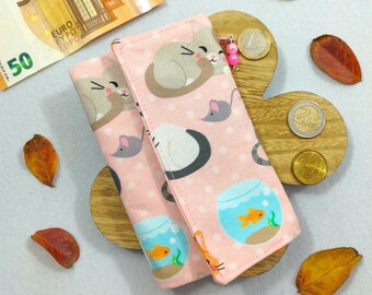 Kawaii Wallet Themed With Cats and Butterflies: for Money - Etsy