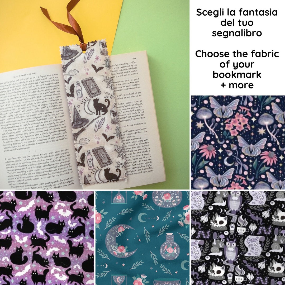 Witches and Magic Themed Bookmark. for Books and Readings. in Cotton ...