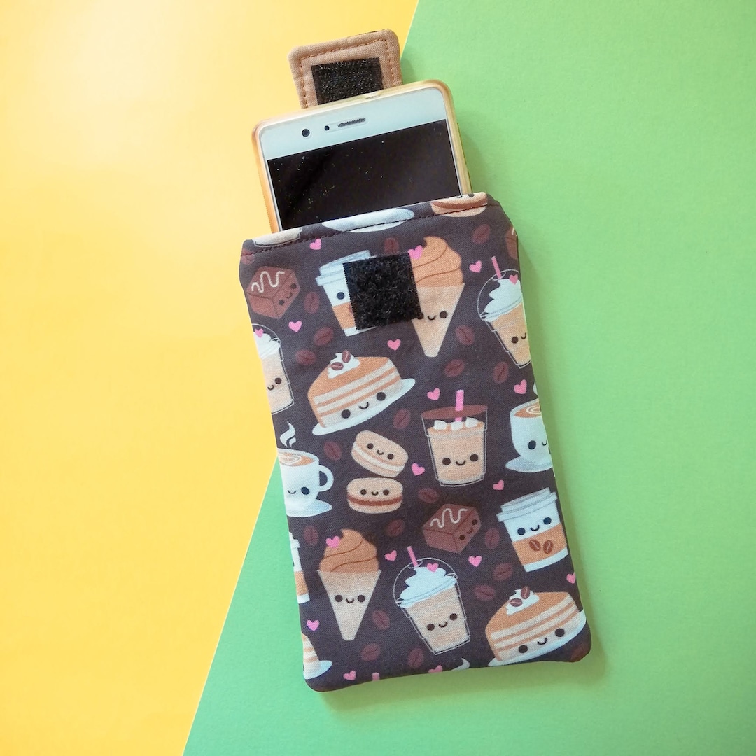 Sweets and Coffee Themed Kawaii Phone Holder: Padded Phone Case, to ...