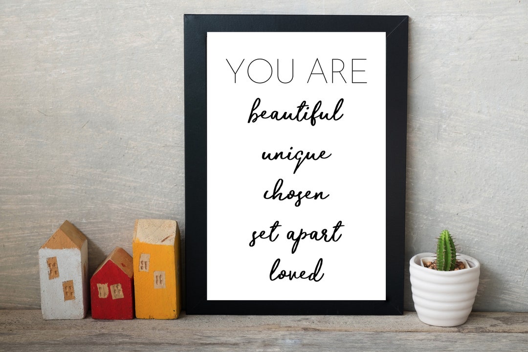 You Are Set Apart / You Are Beautiful / Printable Wall Art / Gift for ...