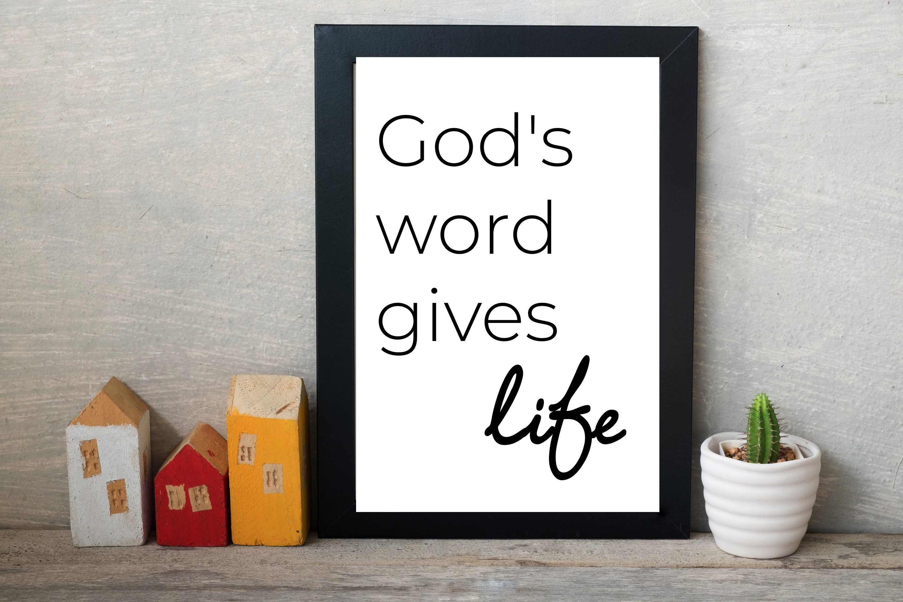 Gods Word Gives Life / Printable Wall Art / Bible Verse Print ...