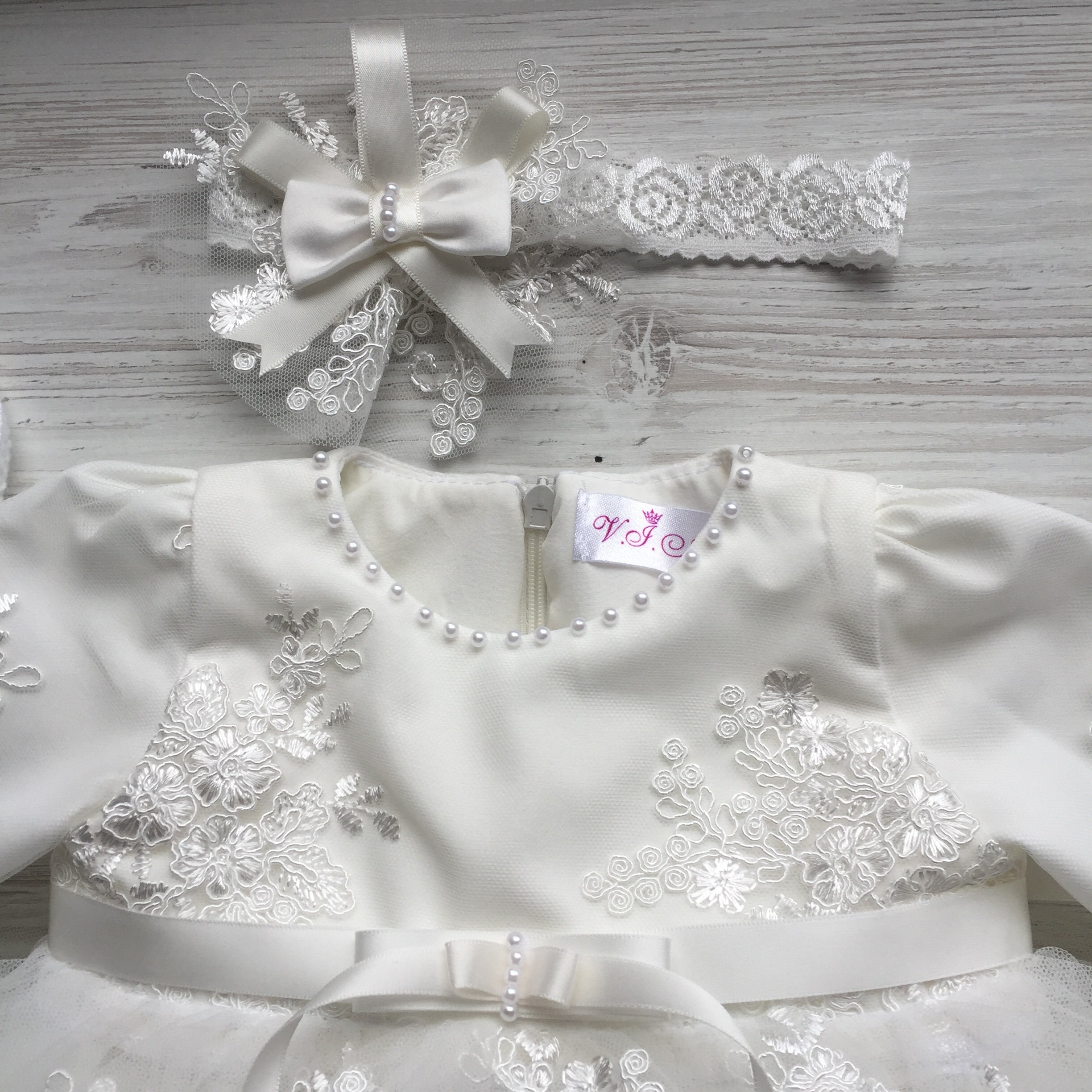 Baptism Outfit for Girl. Baptism Dress. Christening Dress. First ...