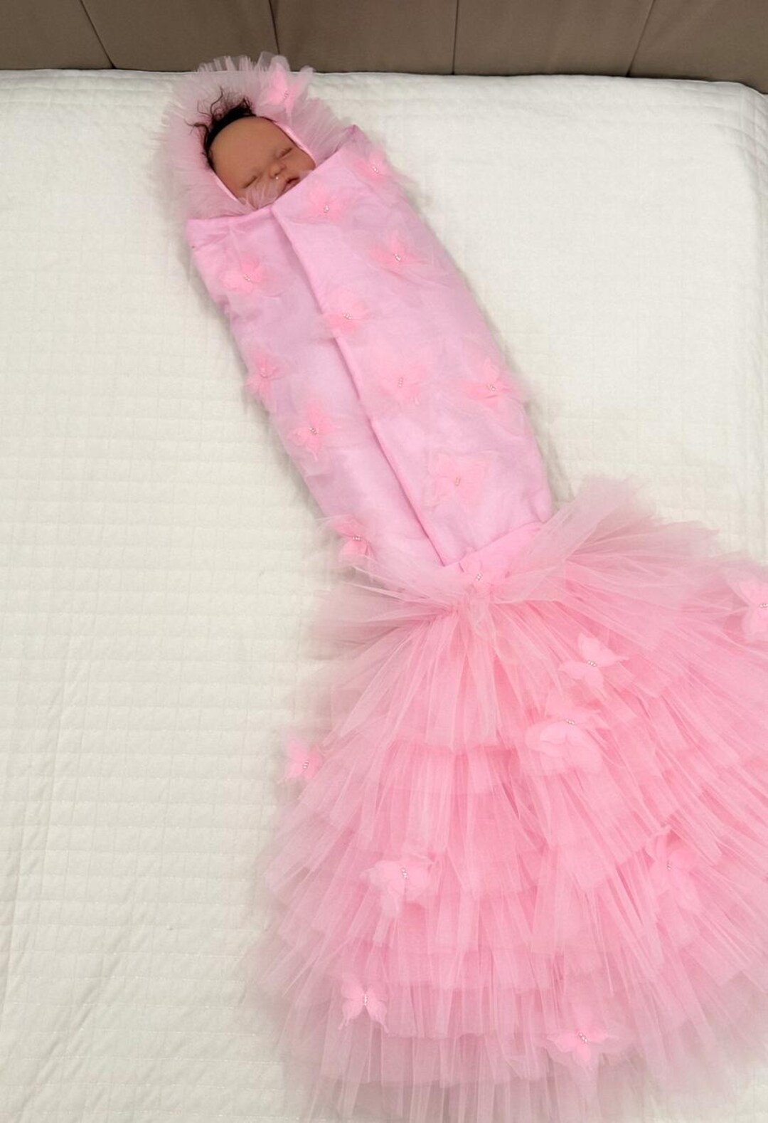 Cocoon With Bonnet and 3d Butterflies for Baby Girl in Pink Color. - Etsy