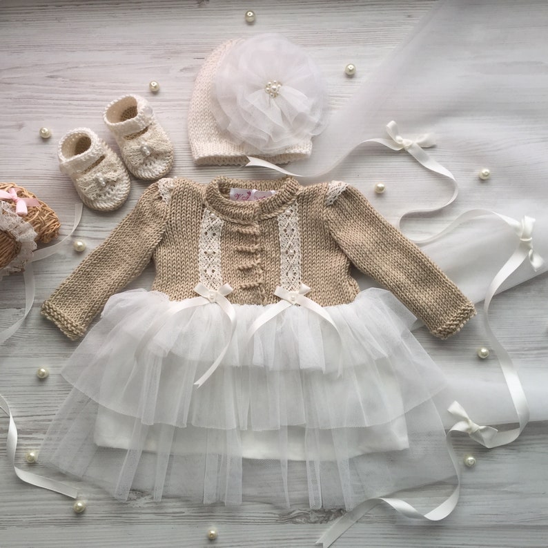 Hand Made Knitting Baby Outfit. Clothing Set for Baby Girl. | Etsy