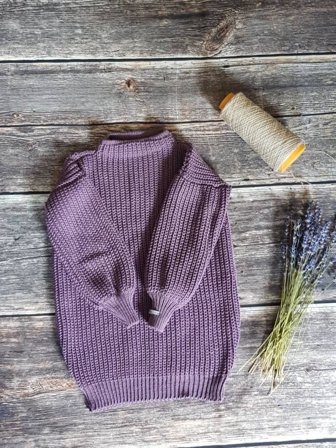 Purple Merino Wool Dress for Kids / Knitted Dress With Pockets / Baby ...