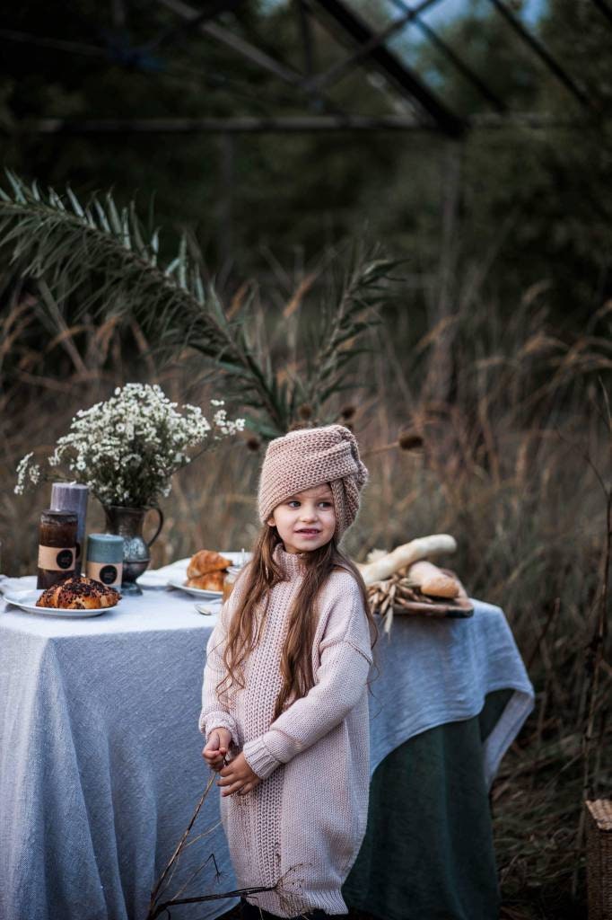 Knitted Merino Wool Dress for Girl, Knitted Merino Wool Sweater Dress ...