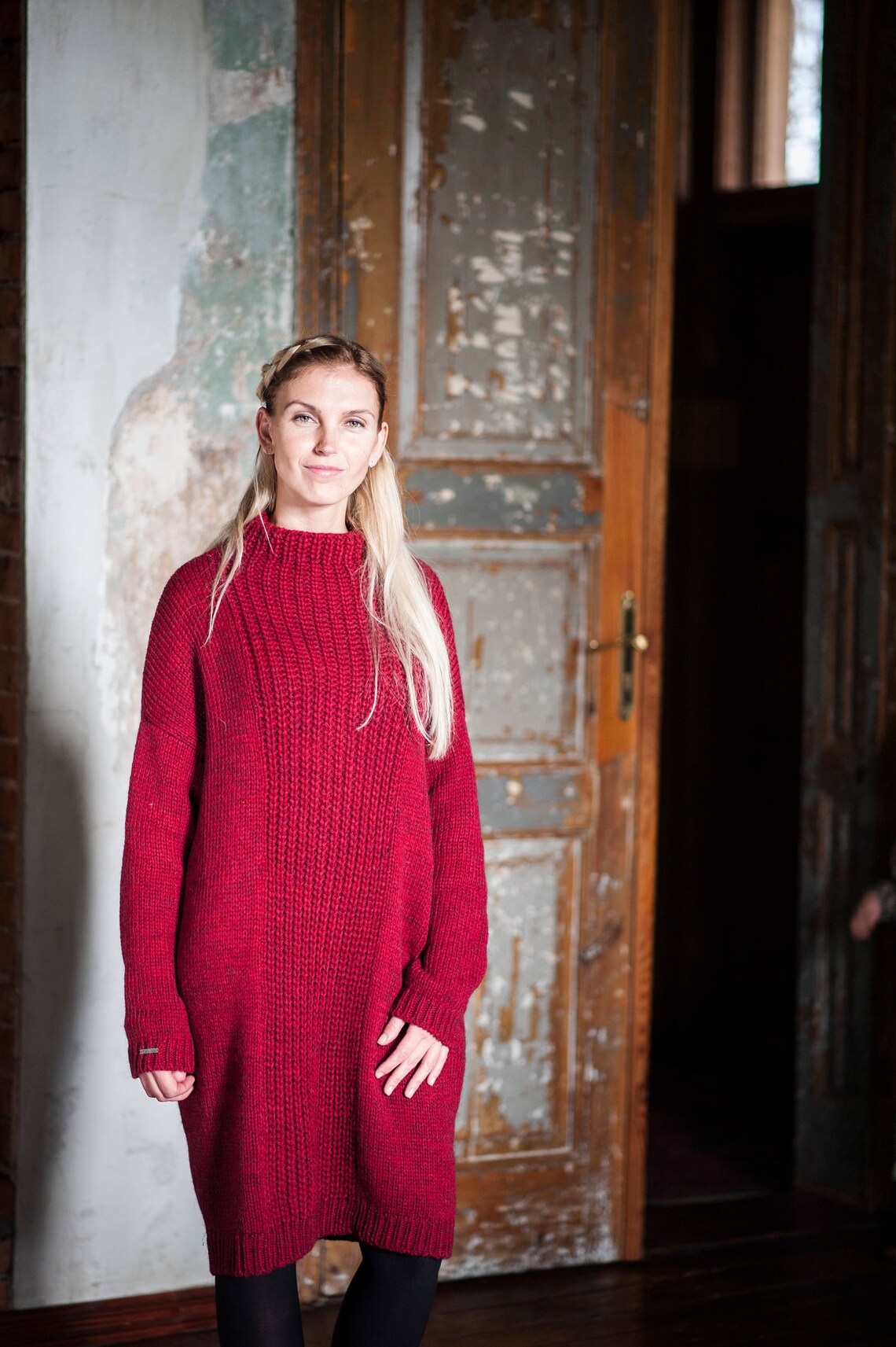 Alpaca Wool Dress / Alpaca Sweater / Knitted Wool Dress / Alpaca ...