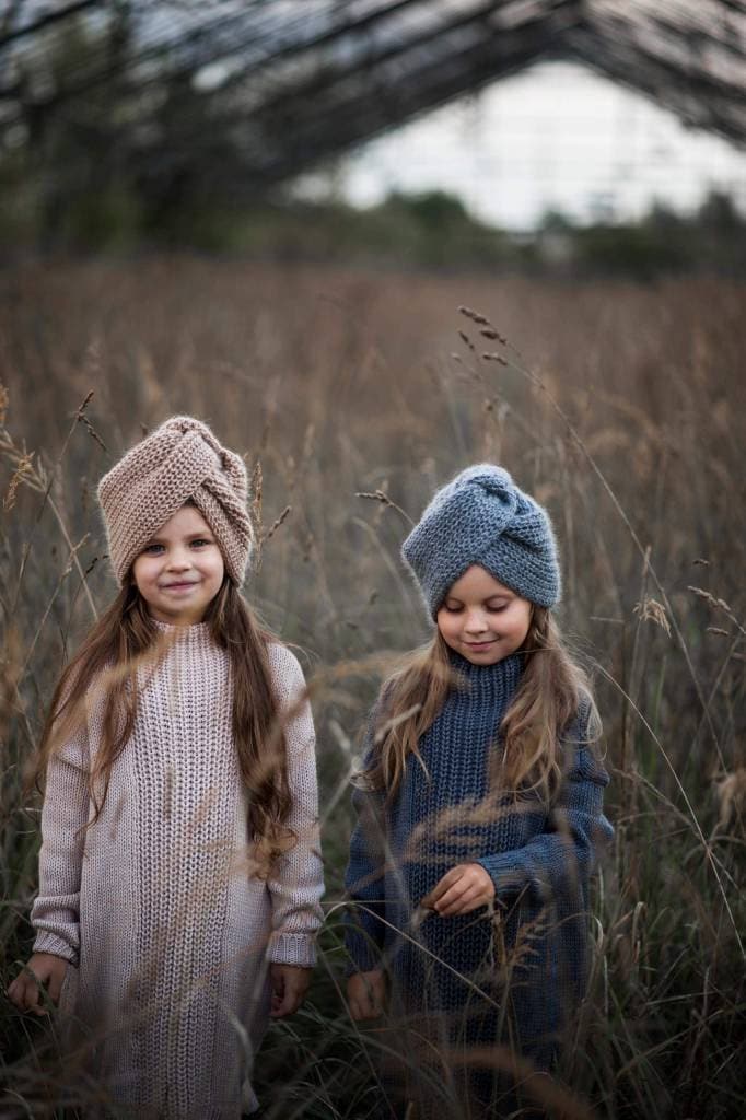 Knitted Merino Wool Dress for Girl, Knitted Merino Wool Sweater Dress ...