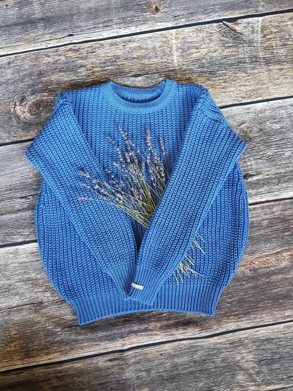 Knitted merino wool sweater for kids knitted merino wool | Etsy