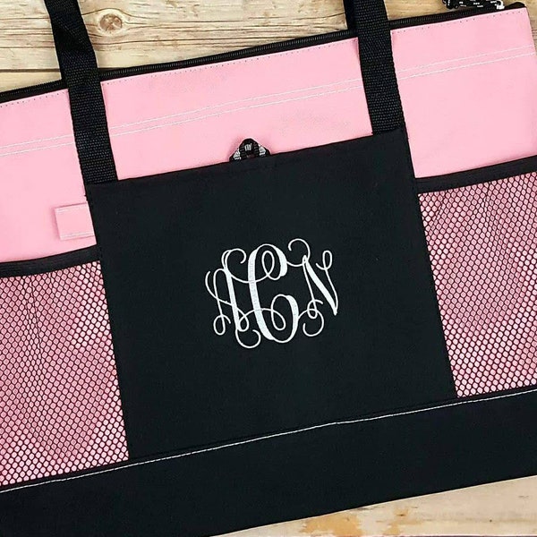 Monogram Work Bag With Pockets - Etsy