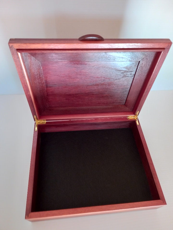 Wooden Jewellery Box Jarrah With Maple Inlay Small - Etsy