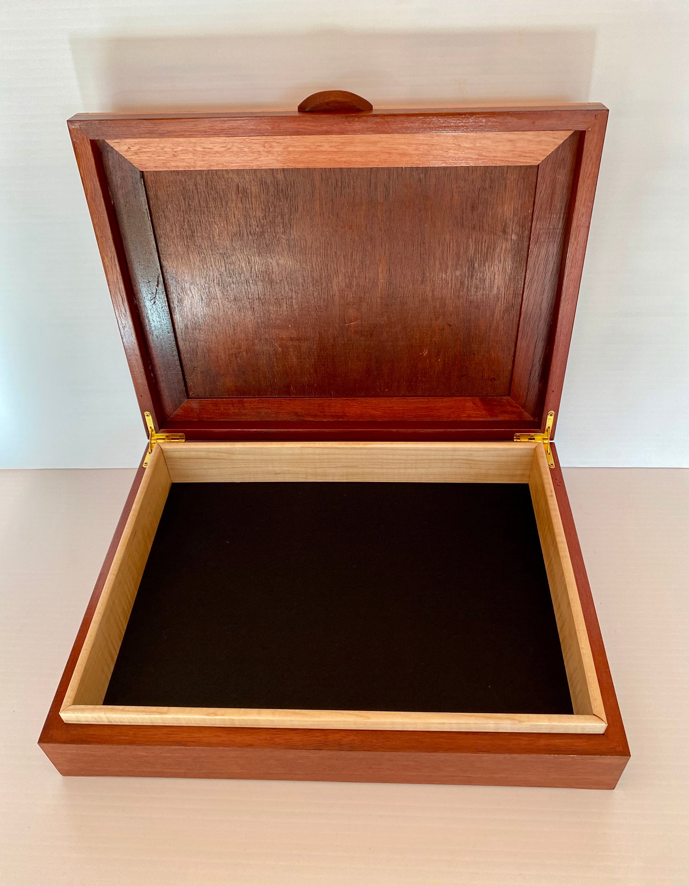 Wooden Document Box - Jarrah With Chocolate Veneer Inlay With Marri ...