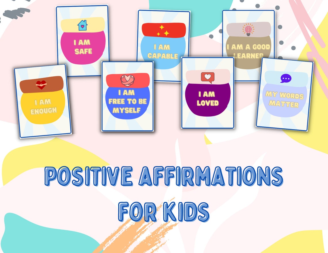 Printable Positive Affirmations for Kids Meditation Positive Thinking ...