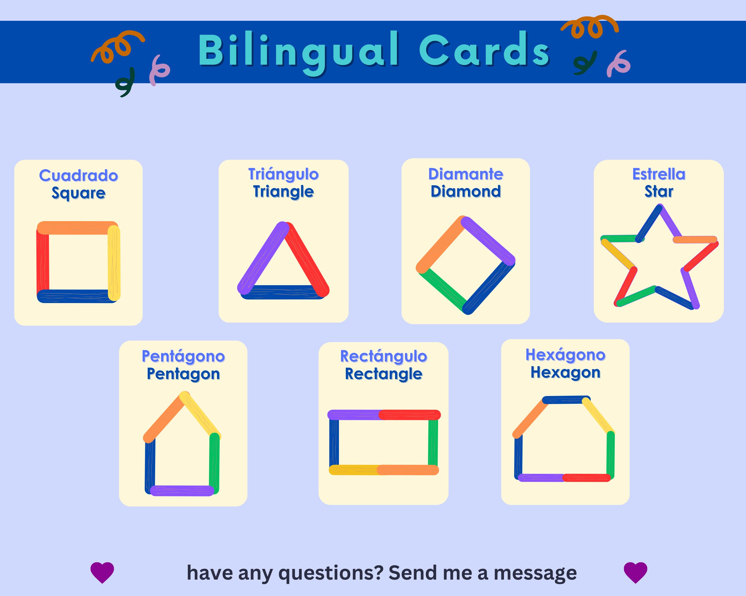 Montessori Activity for Kids Popsicles Shapes Cards Activity for ...