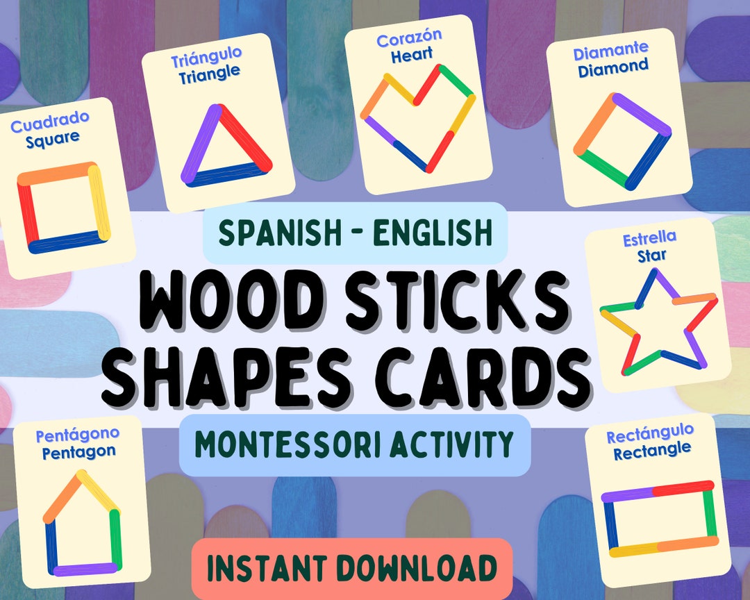 Montessori Activity for Kids Popsicles Shapes Cards Activity for ...