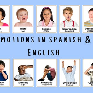 BUNDLE Coping Skills in English and Spanish for Kids and Emotions Cards ...