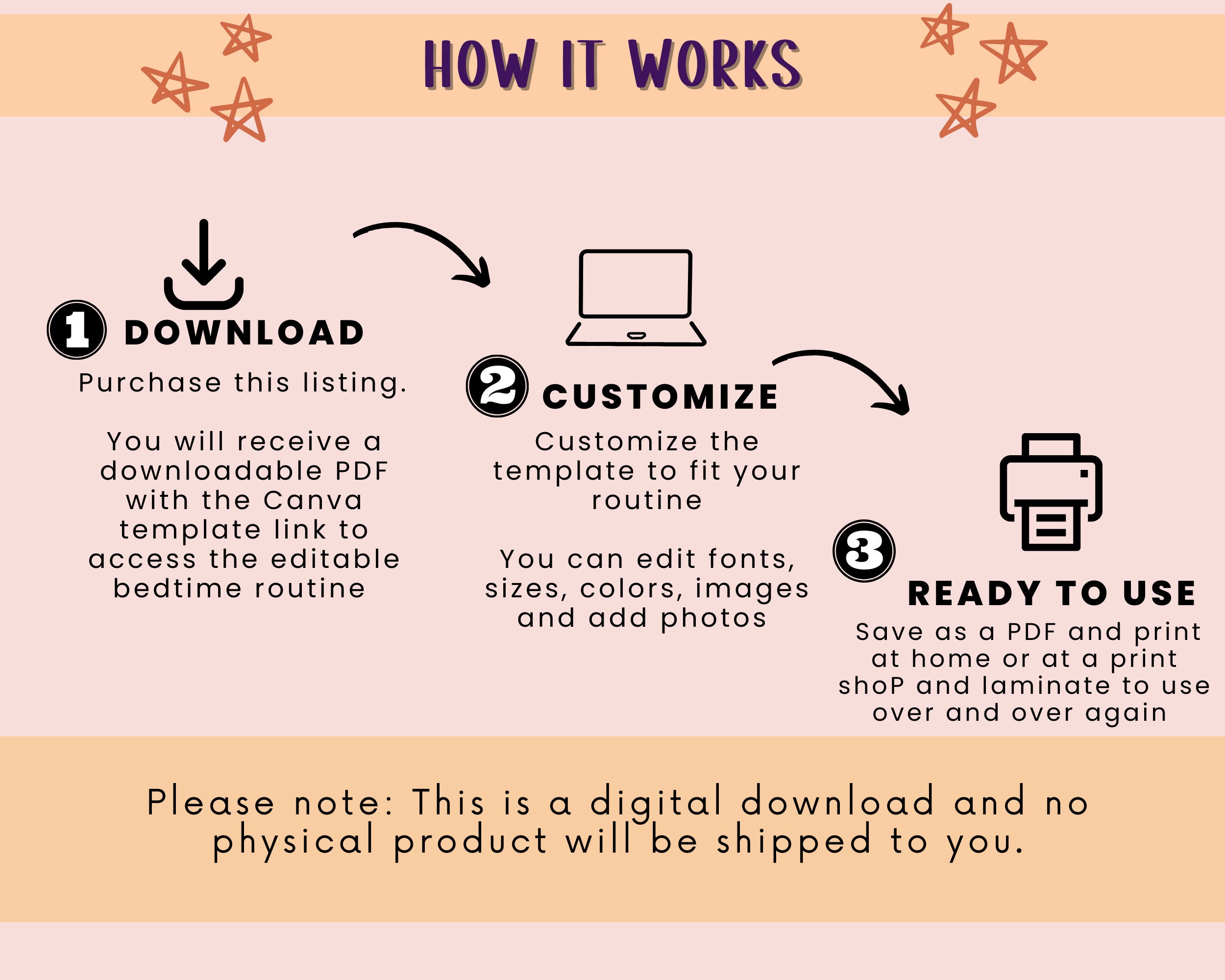 EDITABLE Kids Bedtime Routine in Spanish and English Bilingual Bedtime ...