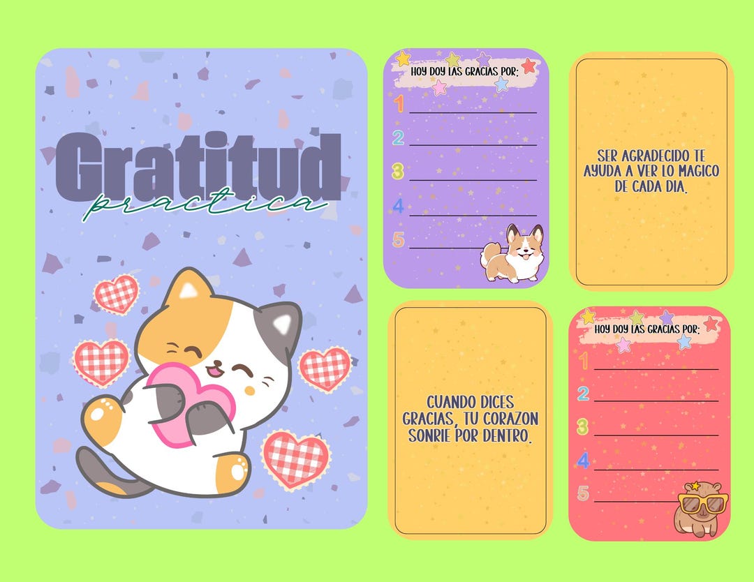 Spanish Gratitude Cards for Kids Gratitude Cards Printable Thank You ...