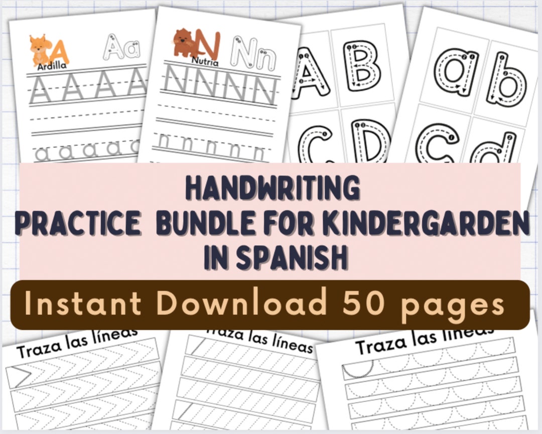 Handwriting Practice Alphabet Writing Spanish Writing Alphabet Letters ...