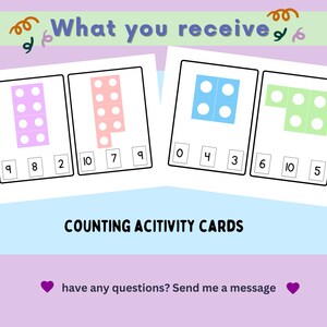 Number Flashcards Math Counting 1-10 Activity for Homeschool Printable ...