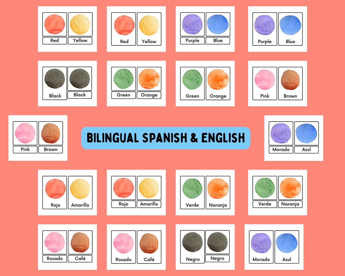 Colors Flashcards for Preschool Montessori Colors Flashcards Activity ...