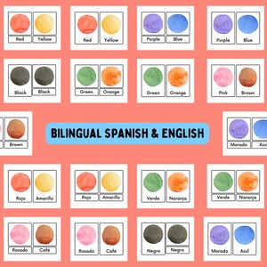 Colors Flashcards for Preschool Montessori Colors Flashcards Activity ...